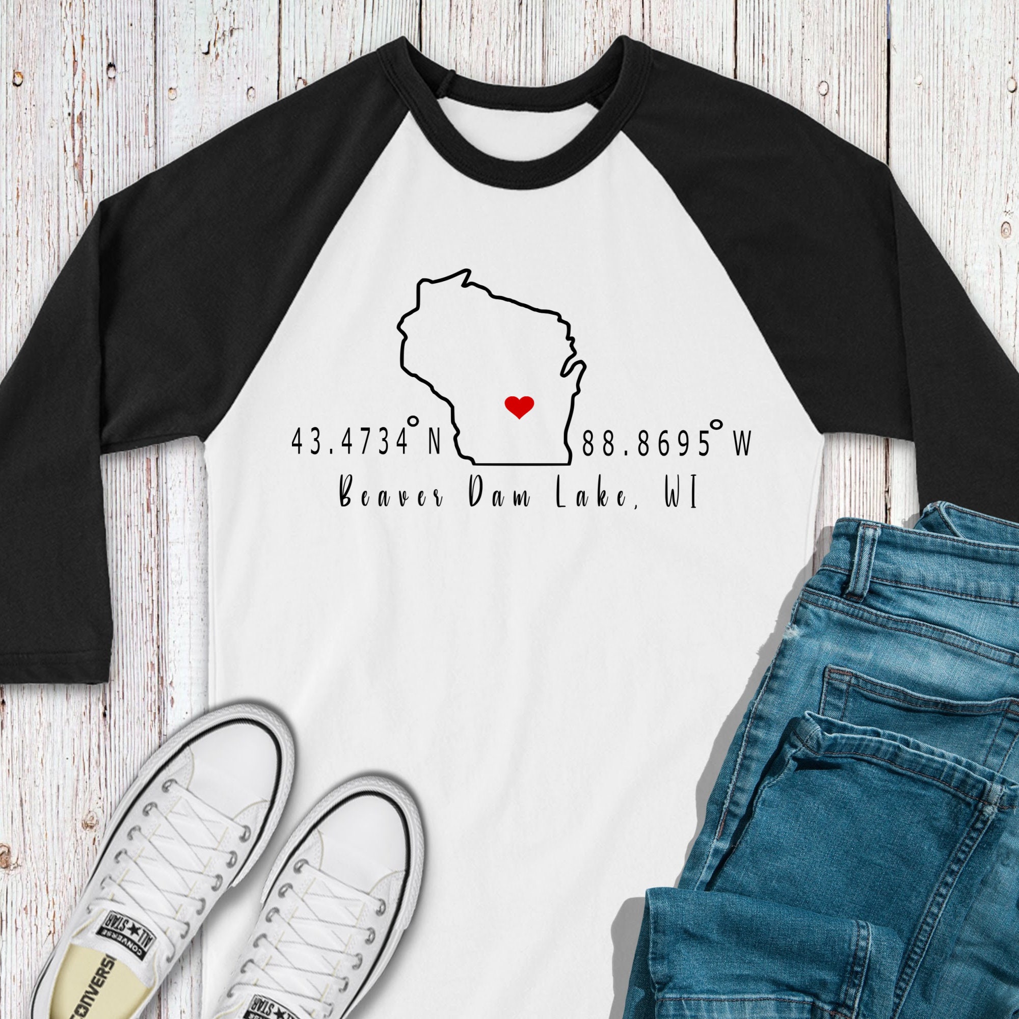 Coordenadas del lago Beaver Dam SVG. - Etsy México