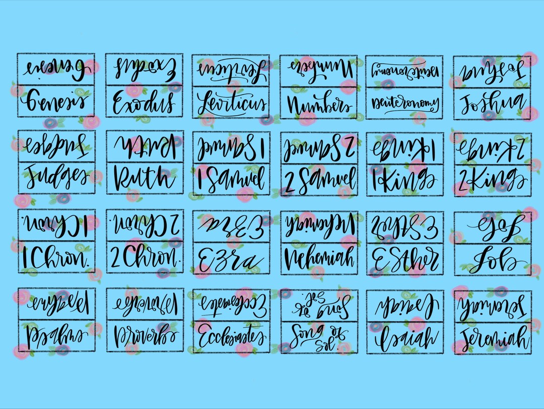 Hand Lettered Bible Tabs - Etsy