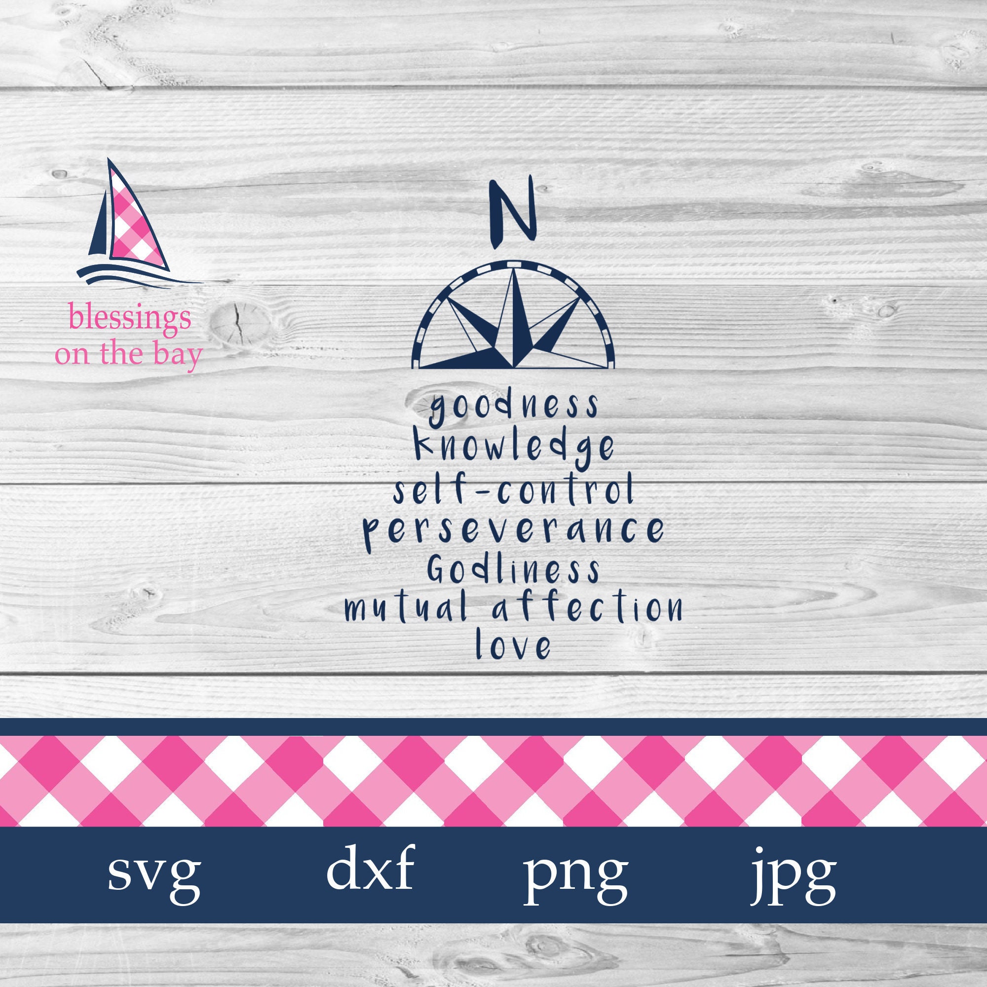 Compass SVG File God's Commands North Star Religious | Etsy