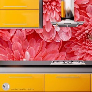 RED FLOWER BURST Photography Wall Mural - Self Adhesive Removable ...