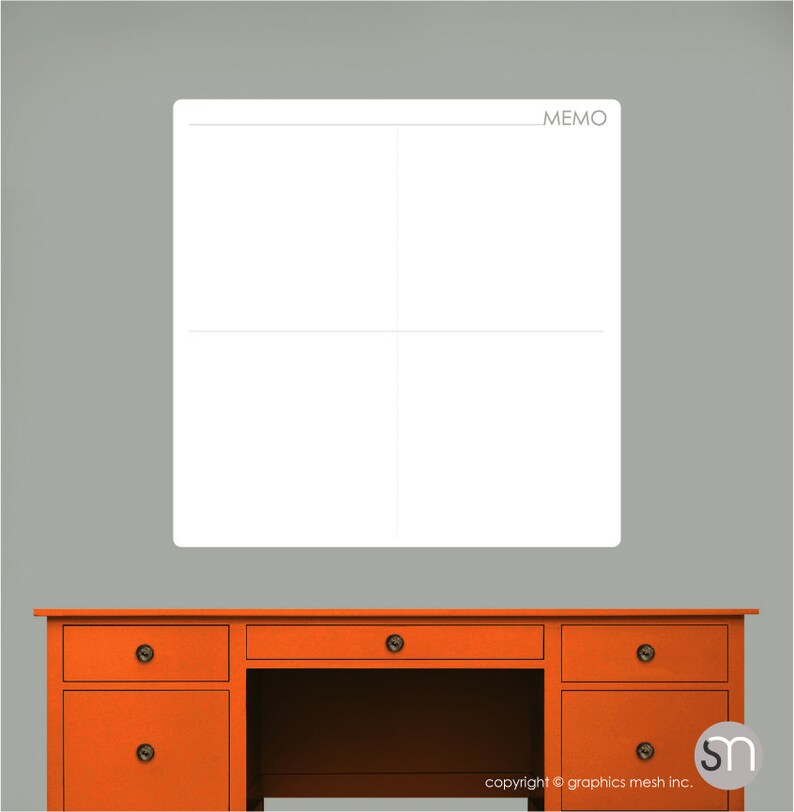 M O D MEMO DRY ERASE Decal - Erasable Surface Wall Decals by ...