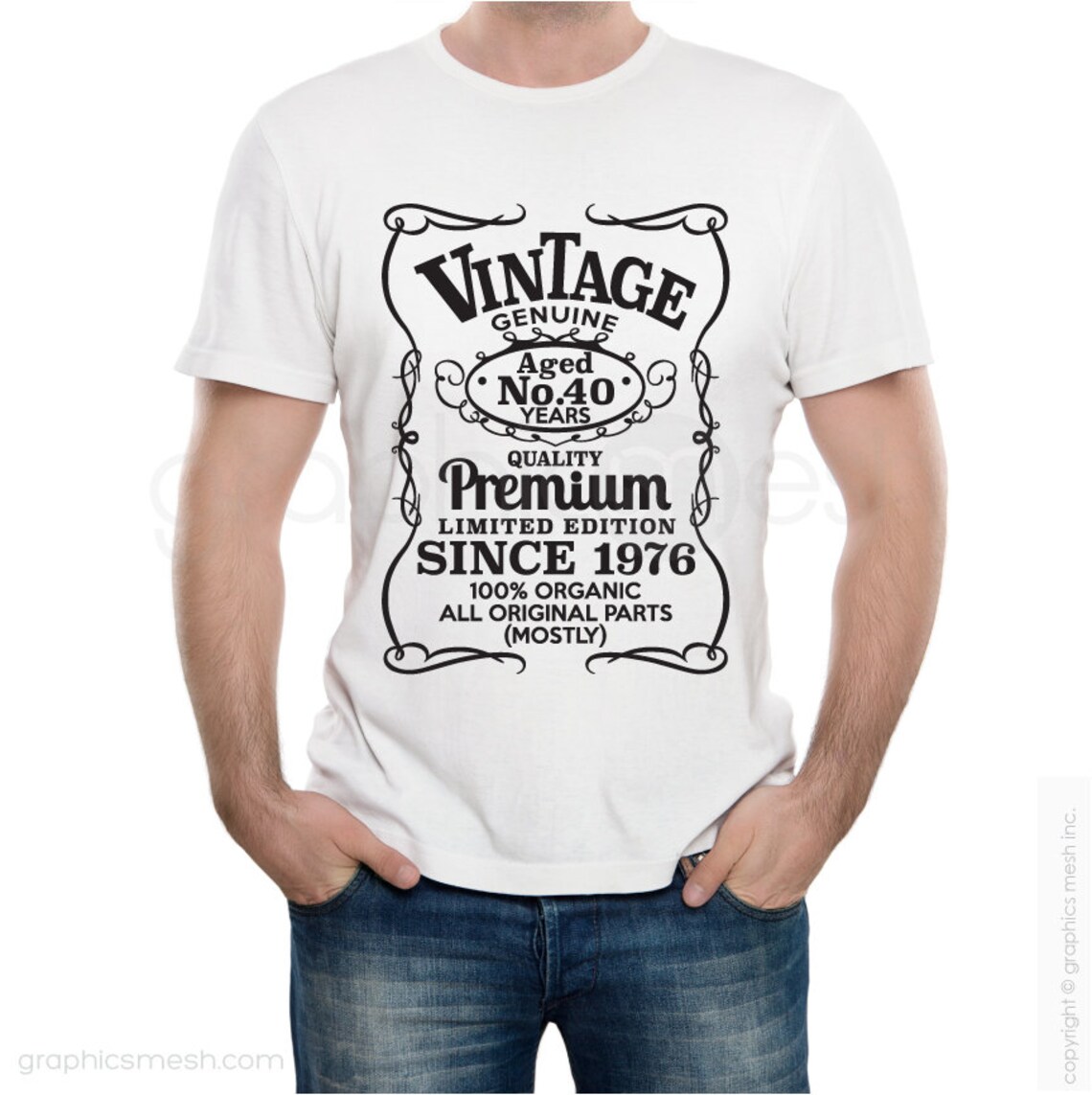 VINTAGE AGED PERSONALIZED T-shirt - Age & Birthday Year Gift Tee - Etsy