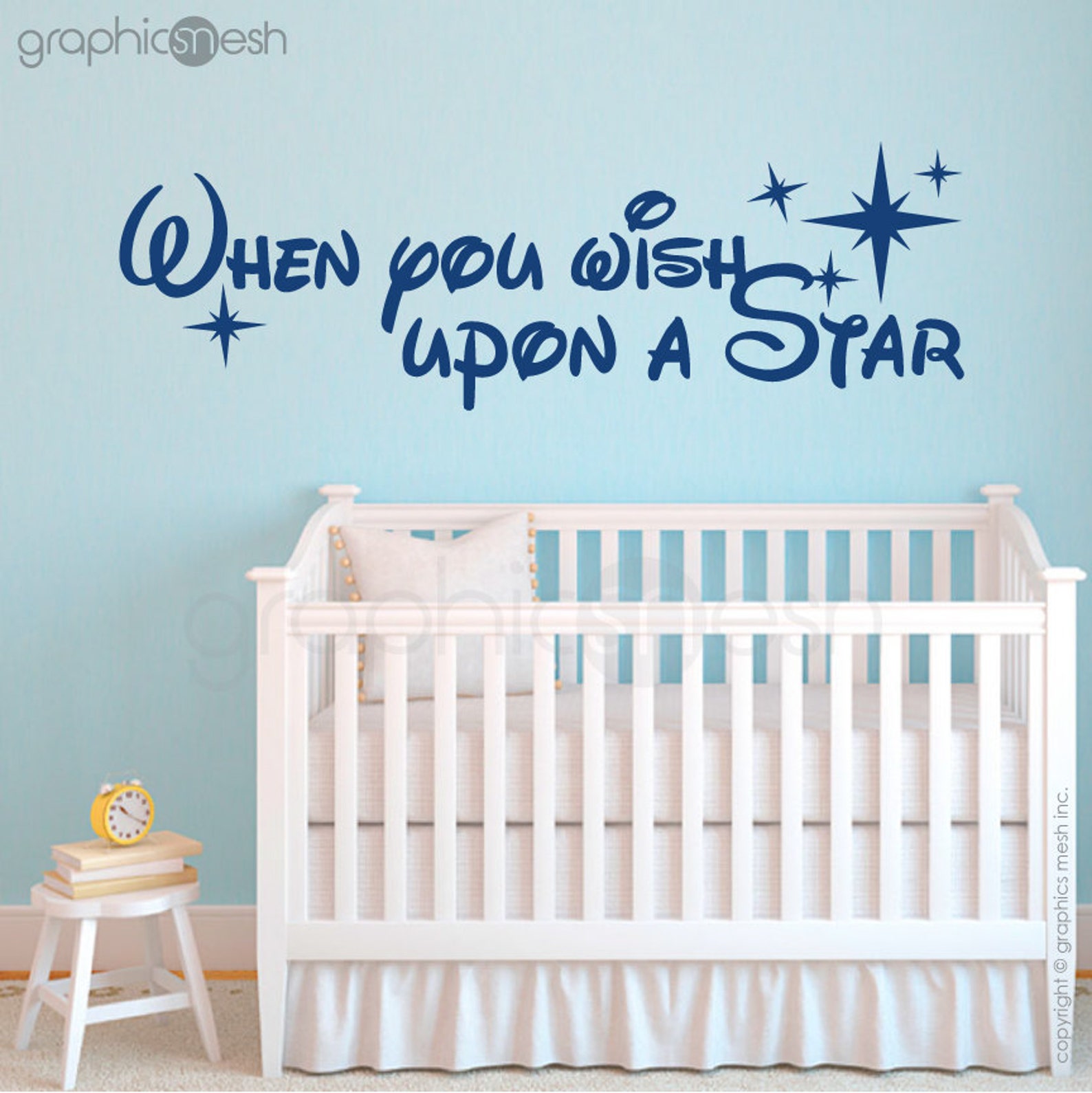 Quote Wall Decal - When You Wish Upon a Star - Vinyl Lettering ...
