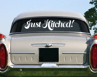 Just Hitched Sign - Etsy