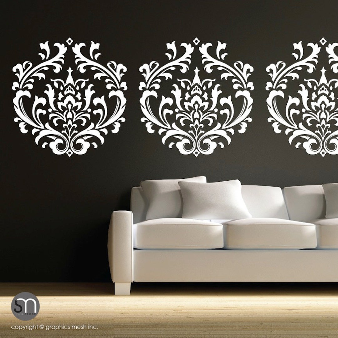Wall Decal CLASSIC DAMASK - Interior Decor Surface Graphics by ...