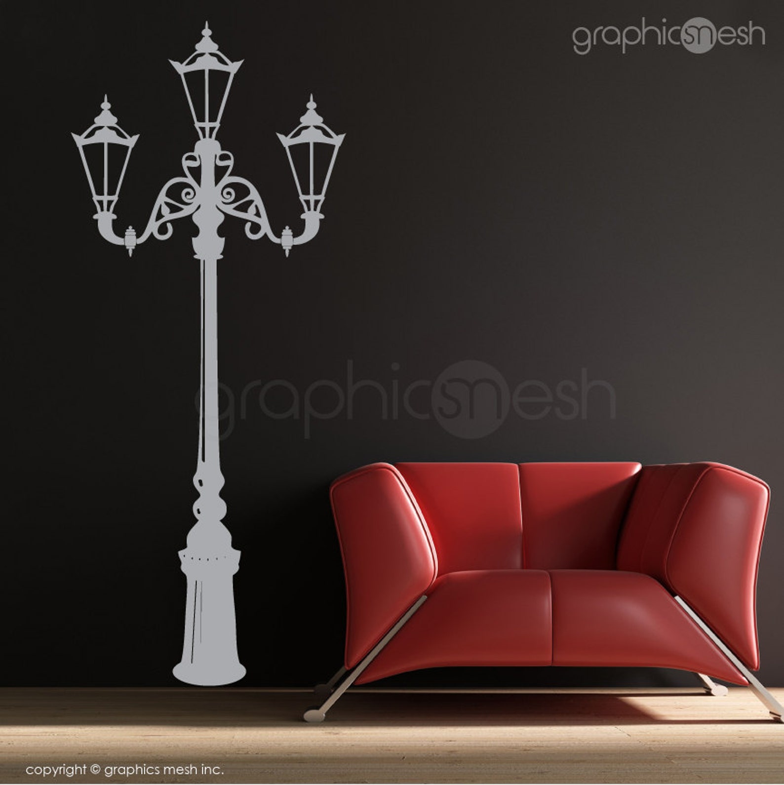 RETRO STREET LAMP Wall Decals Interior Decor by - Etsy