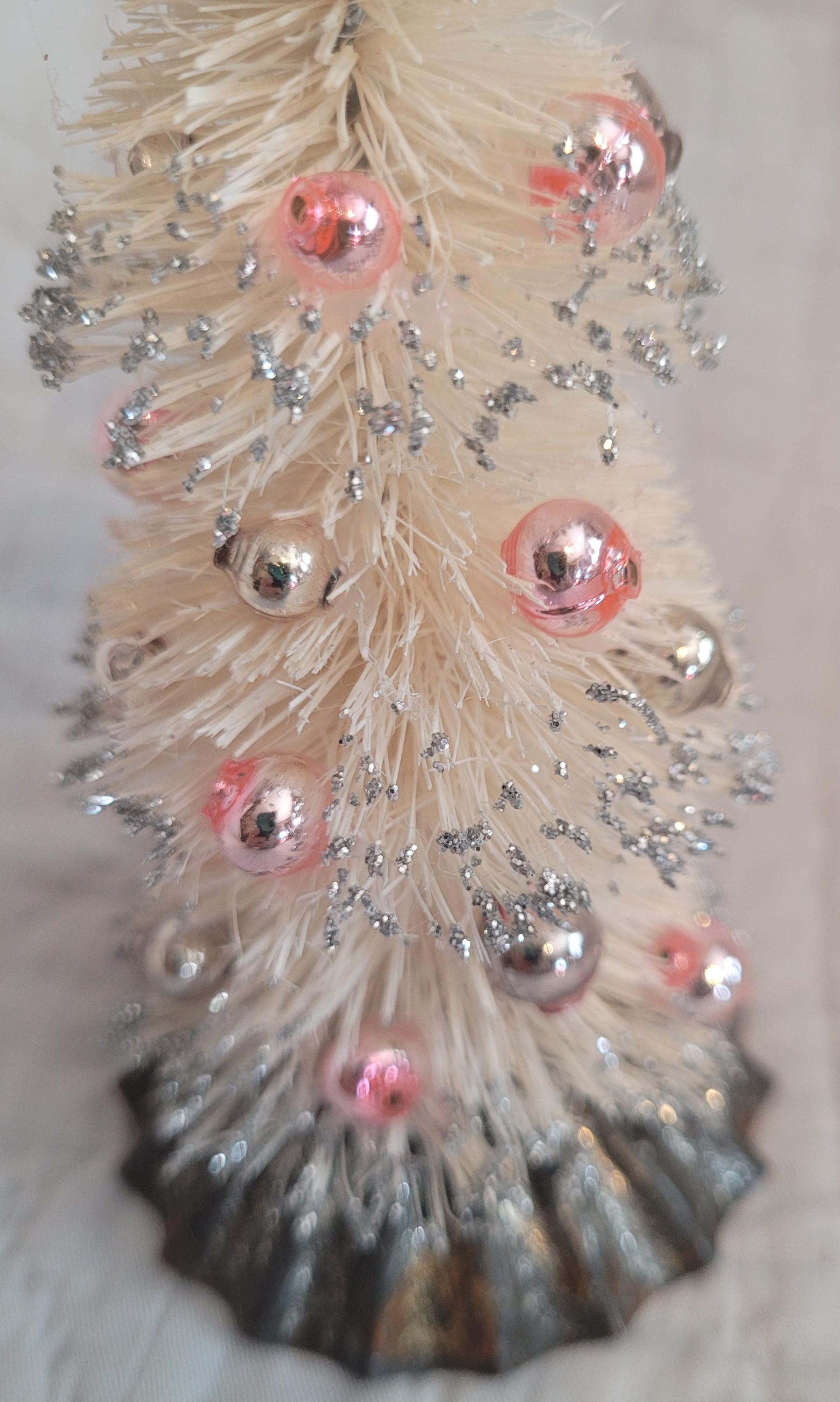 Handmade Pink &silver Christmas Angel Tree on Aluminum Mold Base Using ...