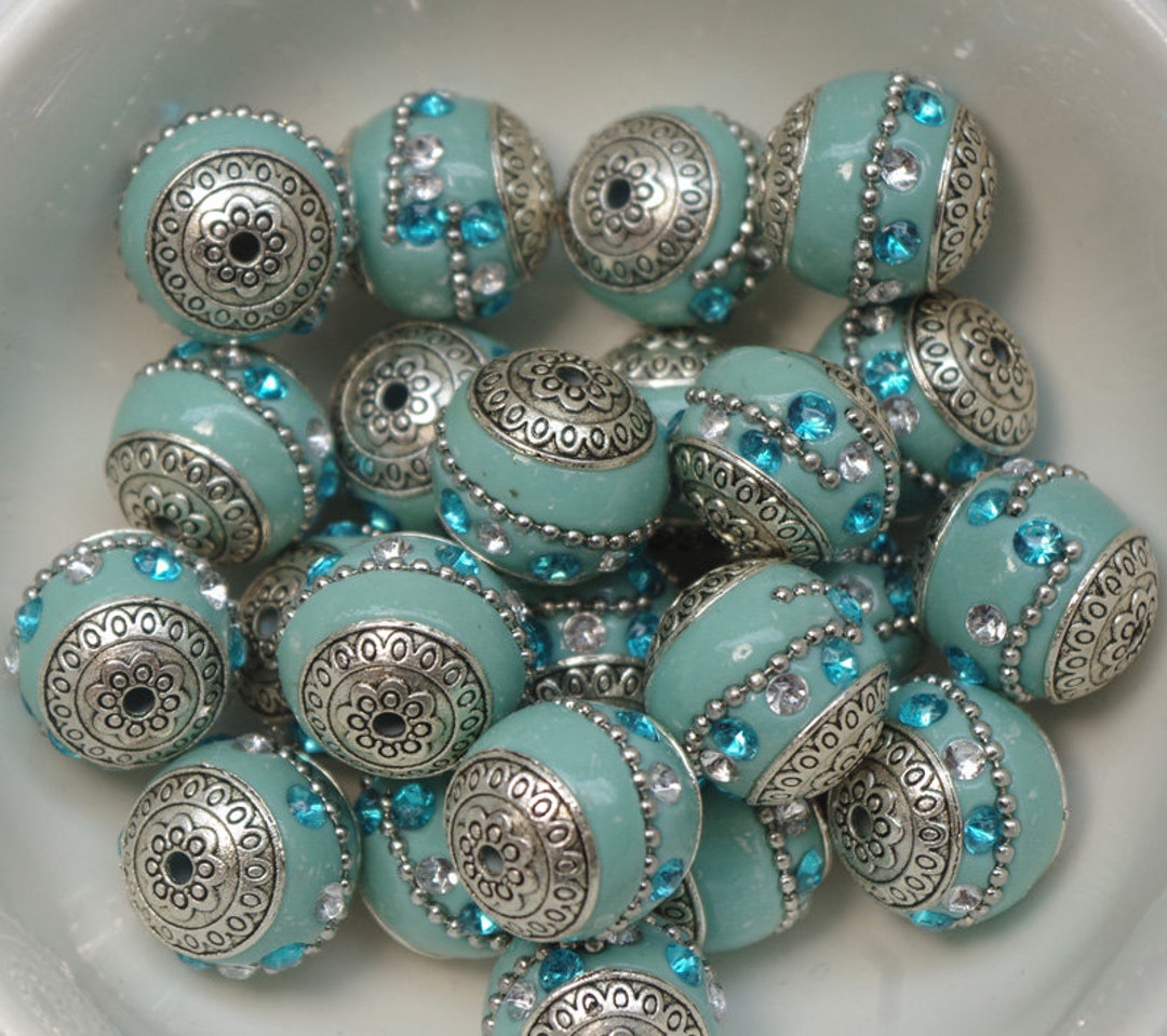 BLUE INDONESIA BEAD, qty 2 Tribal Bead, Blue Beads, Ethnic Bead ...