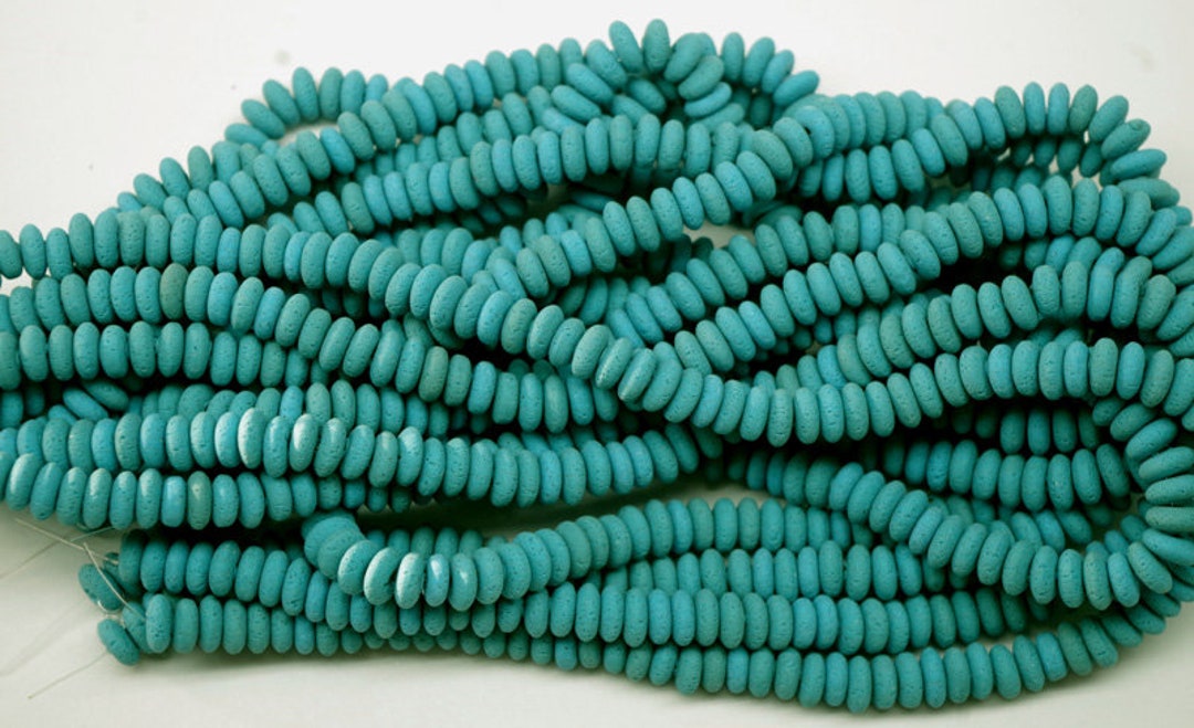 POLYMER CLAY ABACUS Beads, Blue Polymer Clas Beads, 8x4mm Clay Beads ...