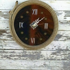 Cowhide Lariat Clock - Etsy
