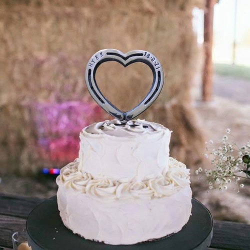 Horseshoe Wedding Cake Toppers
