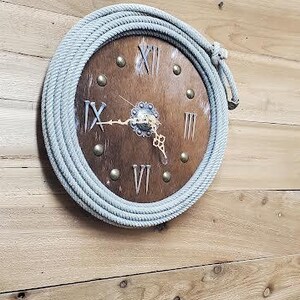 Cowhide Lariat Clock - Etsy