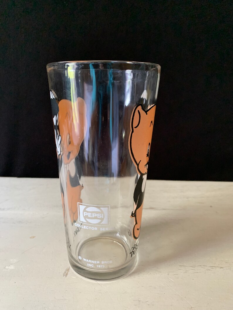 Vintage 1973 PEPSI COLLECTOR SERIES Glass “porky Pig” Warner Bros. - Etsy