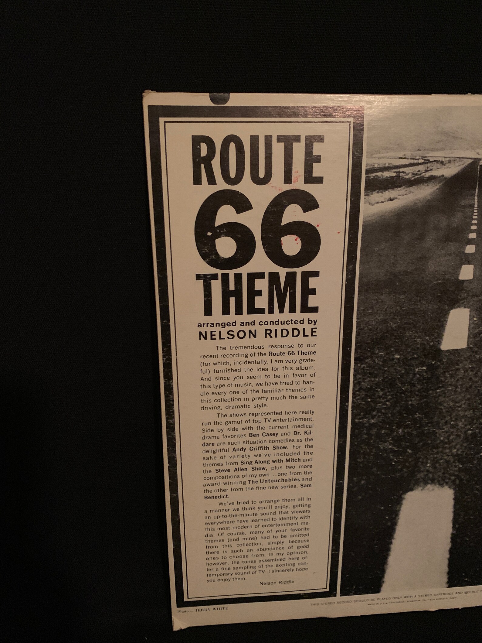 NELSON RIDDLE Album route 66 Theme and Other Great TV Themes - Etsy