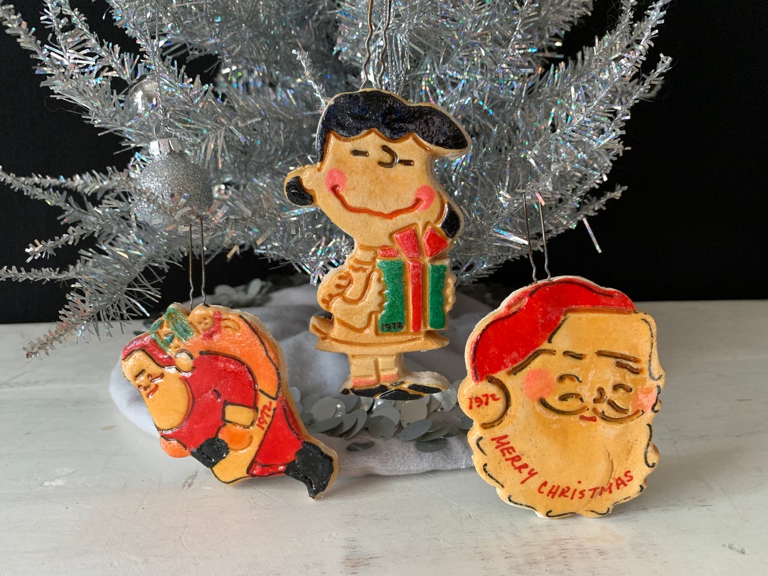 1972 Homemade Cookie Christmas Ornaments…2 Santas & A “lucy” From ...