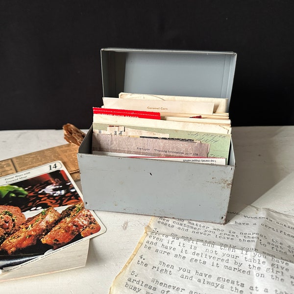 Metal Recipe Box - Etsy