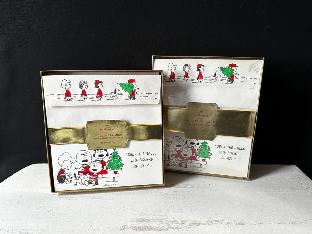 Adorable 1967 PEANUTS Boxed Christmas Cards by HALLMARK - Etsy
