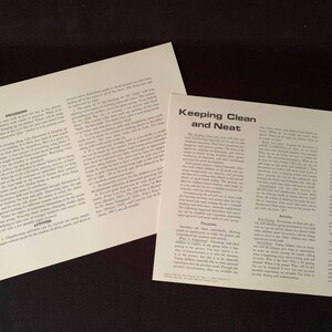 Elementary School Picture Posters KEEPING CLEAN and NEAT With Word ...