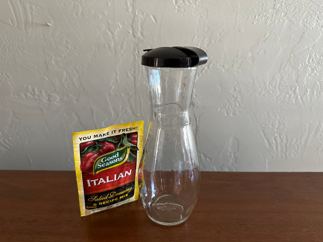 GOOD SEASONS Cruet With Black Plastic Lid - Etsy