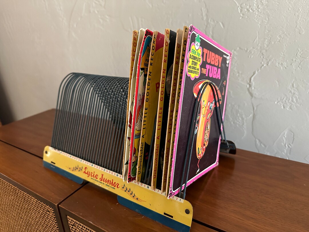 MCM Vintage LYRIC JUNIOR Record/album Rack Stores 50 Records Numbered ...