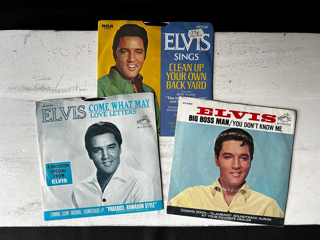 Authentic Original ELVIS PRESLEY 45 Records With Photo-sleeves All From ...