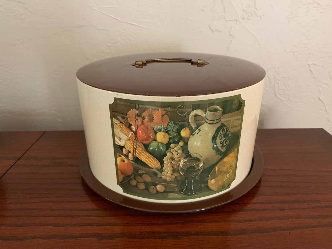 Brown and White BALLONOFF Vintage Cake Tin - Etsy