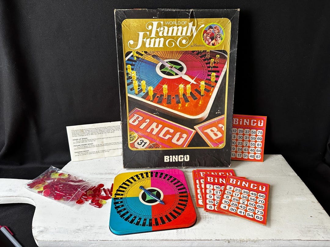 Vintage 1971 “world of Family Fun Bingo” Game by HASBRO Complete - Etsy