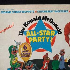 Vintage 1982 the Ronald Mcdonald ALL-STAR PARTY Album - Etsy