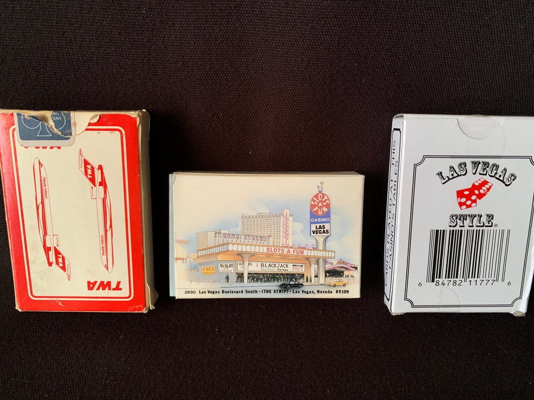 Vintage Playing Card Decks: TWA Airline, Slots A Fun Casino, Harrah's ...