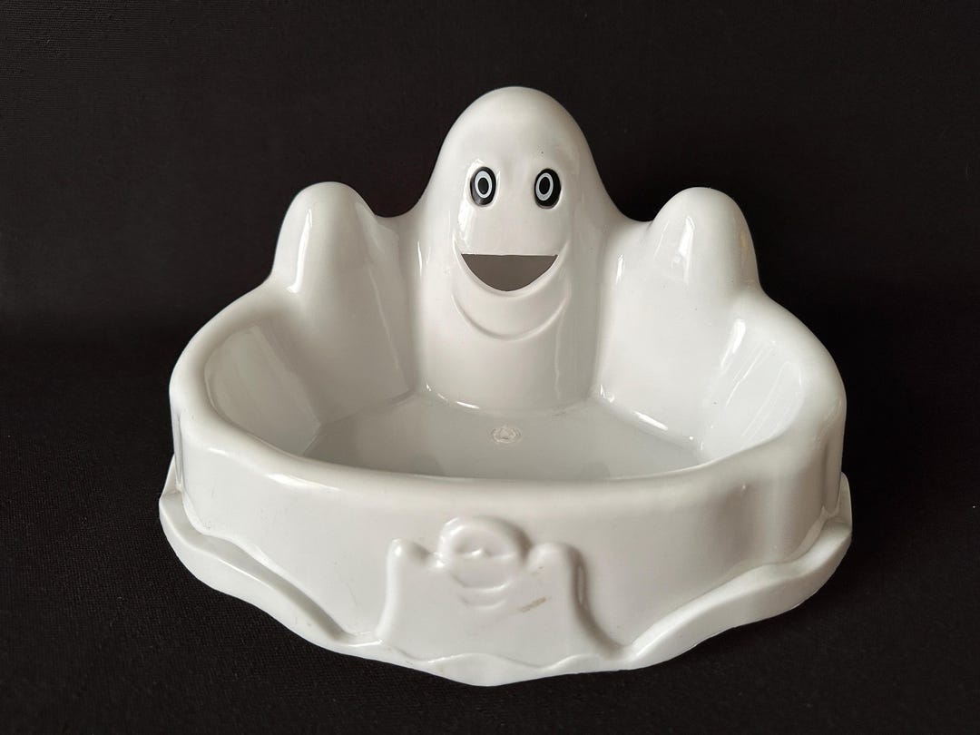1990s Vintage Halloween Plastic Ghost Candy Dish OR Doggie Bowl! - Etsy