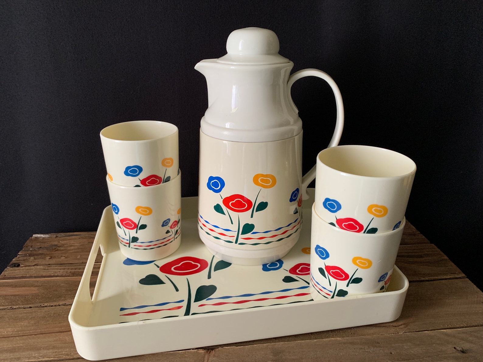 Vintage Tea/coffee Serving Set by PHOENIX Fun 1980s Primary - Etsy