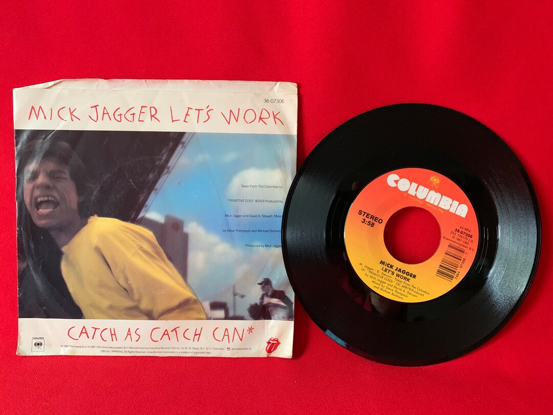 1987 Mick Jagger ”LET’S WORK” 45RPM - Etsy