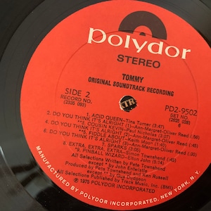 1975 “TOMMY THE MOVIE” Original Soundtrack Recording by the Who ...