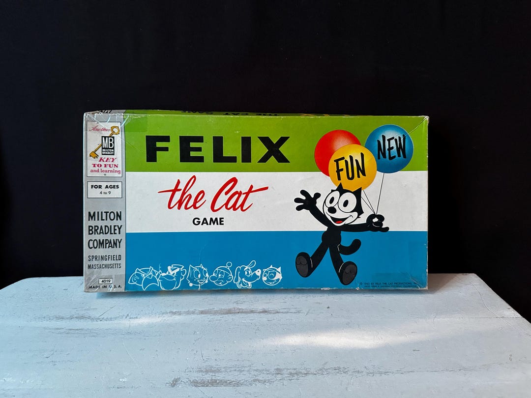 Vintage 1968 Felix the Cat Board Game by Milton Bradley (missing 2 ...