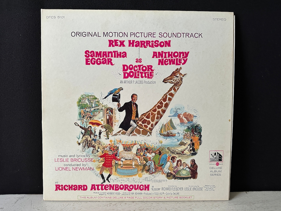 1967 “doctor Dolittle” Soundtrack Vinyl Record Album DTCS 5101 With 8 ...