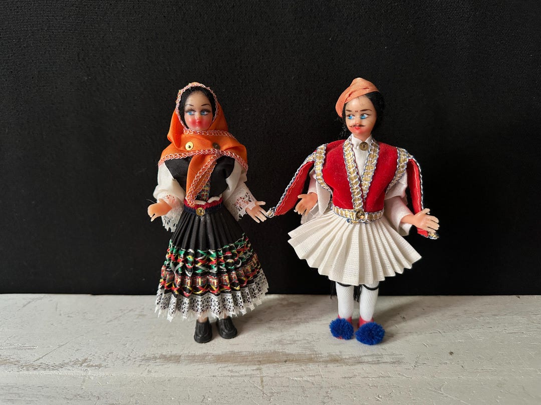 Greek Plastic Dolls – A Sweet Couple in Vintage Traditional Costume ...