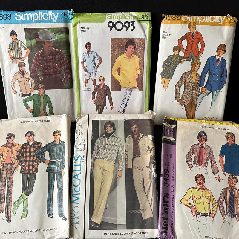Mccall Pattern 70s Men - Etsy