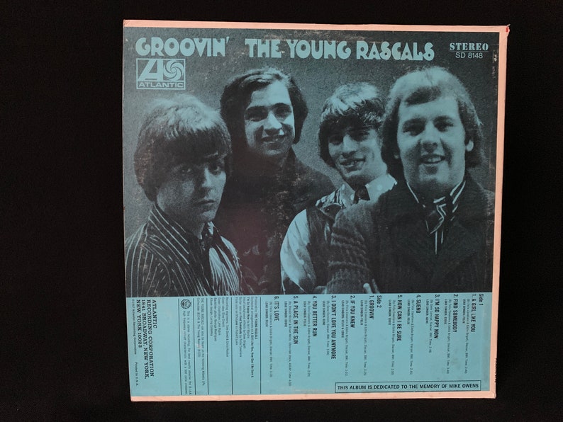 1967 THE YOUNG RASCALS groovin Vinyl With Original Photo | Etsy
