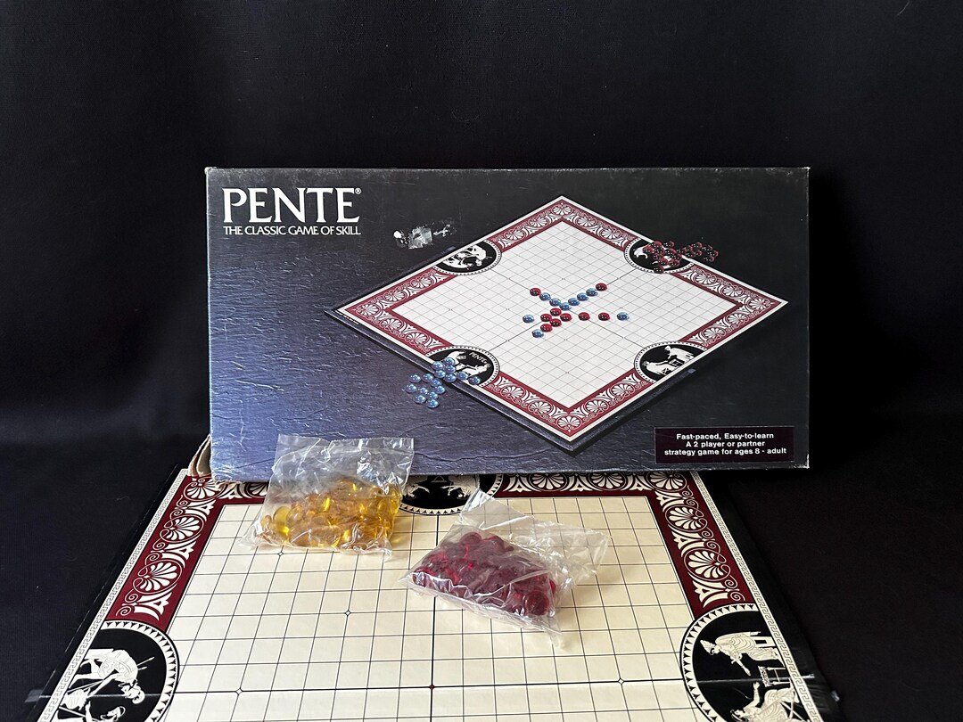 Vintage 1982 PENTE Board Game: Unused Game Pieces, Complete - Etsy