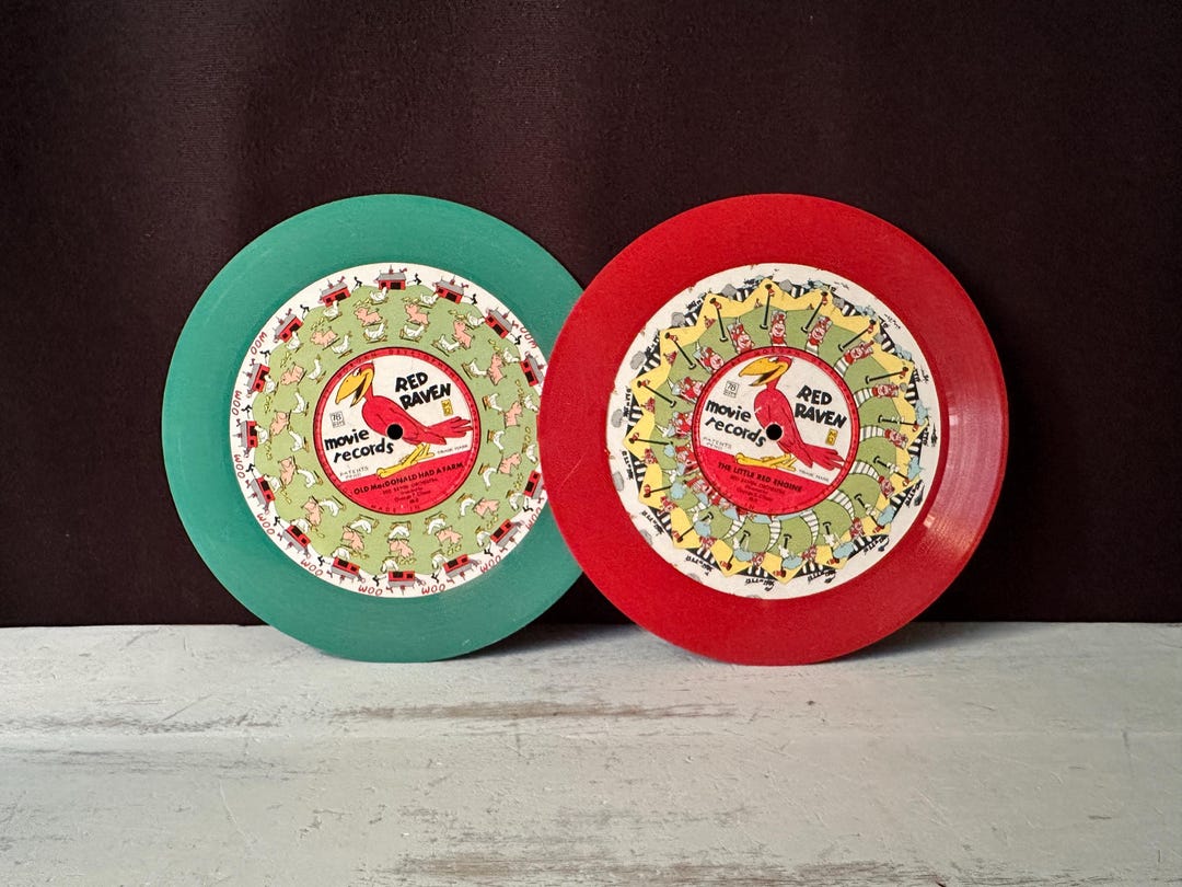 Set of Two RED RAVEN Movie Records From the 1950s Series - Etsy