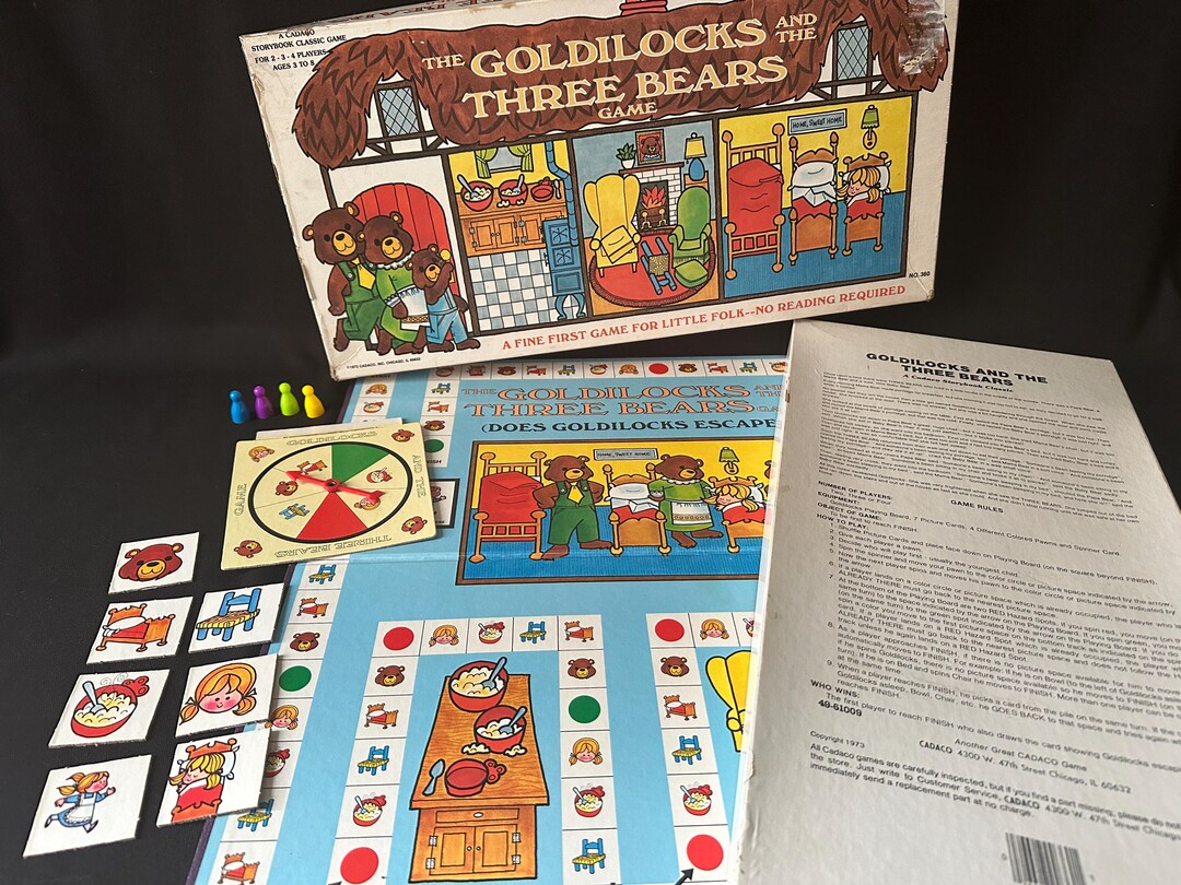 1973 the GOLDILOCKS and the THREE BEARS Board Game – No Reading ...