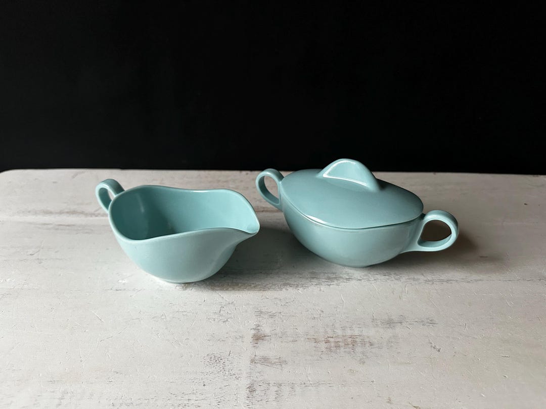 Vintage Unmarked 1960s Baby Blue Melamine Melmac Creamer With Sugar ...