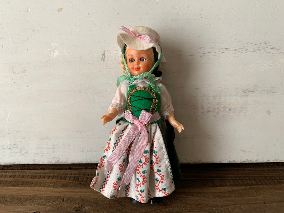Vintage Hard Plastic Irish Doll With Sleepy Eyes and Delicate Jointed ...