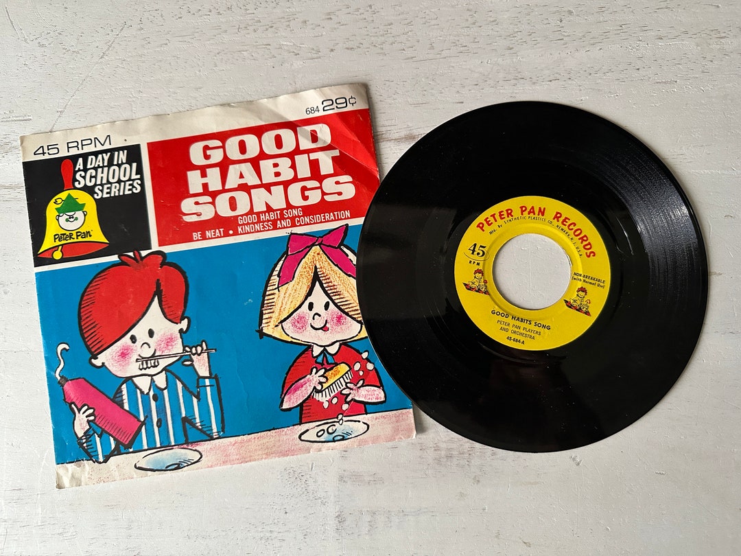 PETER PAN RECORDS 45 Rpm “A Day in School Series” 1950s Good Habit ...