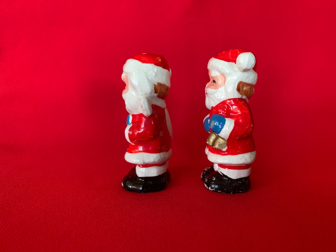 Ceramic Christmas Santa Claus Salt and Pepper Shakers - Etsy