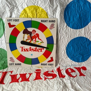 Vintage 1966 Authentic TWISTER Stocking-footed Game by MILTON BRADLEY ...