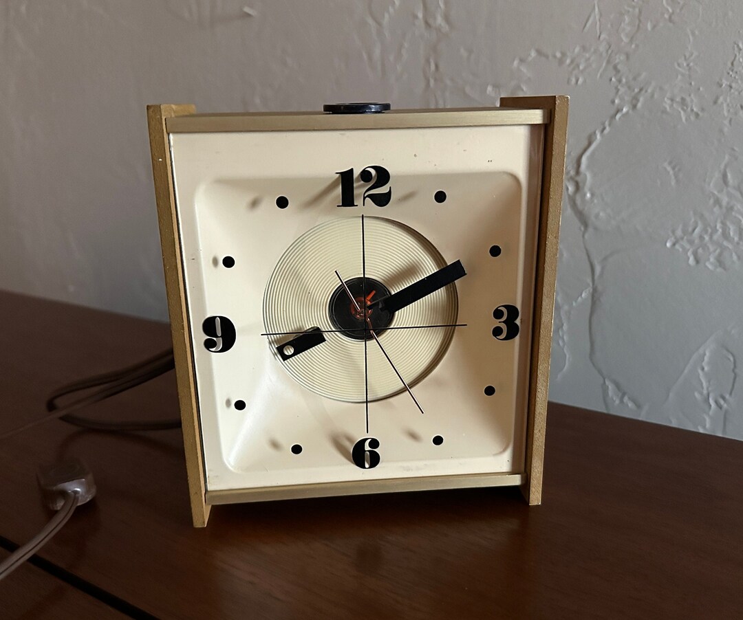Vintage STANCRAFT high Time Ceiling Light Alarm Clock Mid Century ...