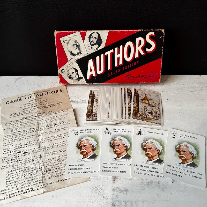 Authors Card Game - Etsy