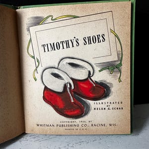 1946 “timothy’s Shoes” Vintage TELL-A-TALE Books – Whitman Publishing ...