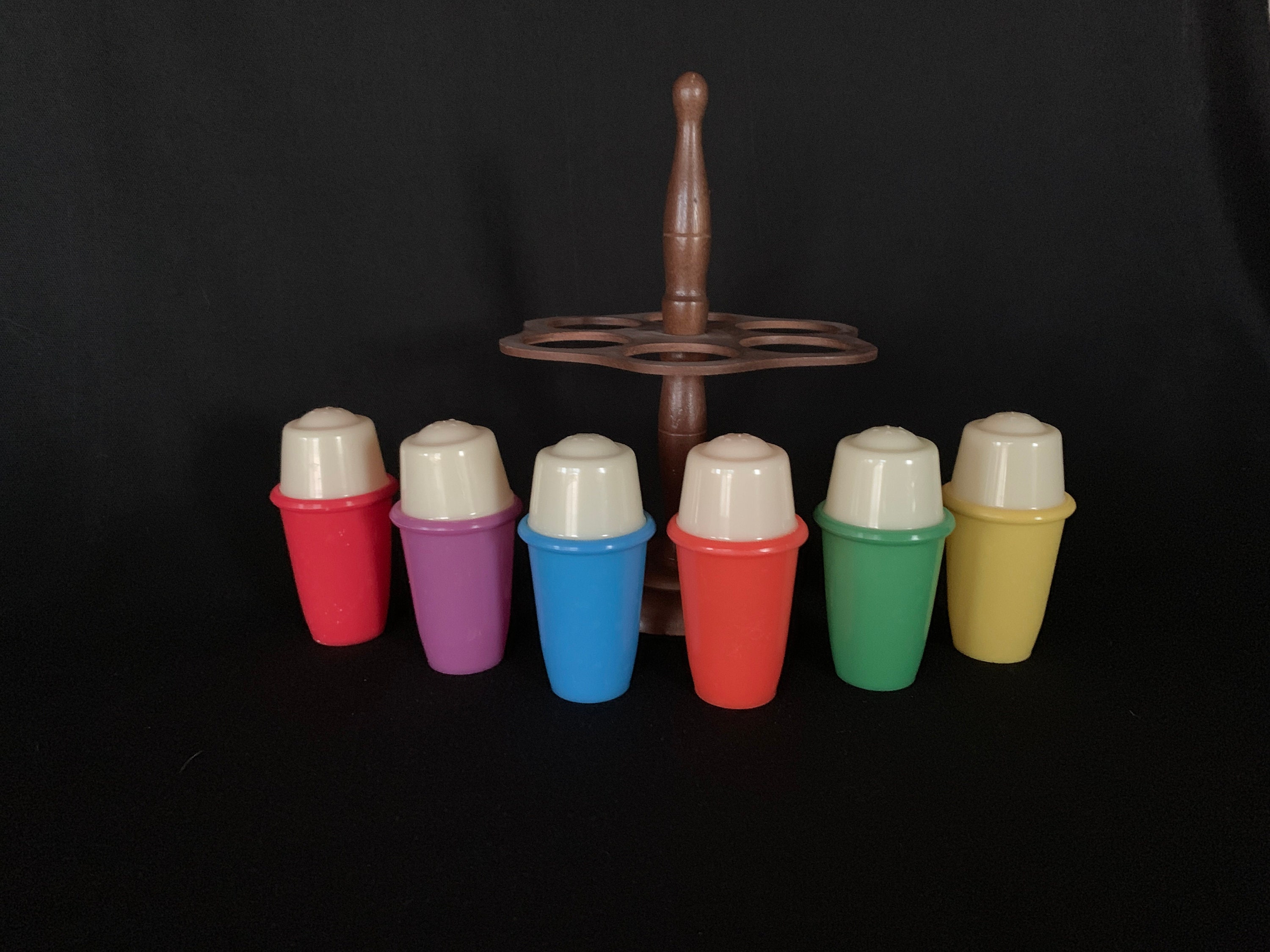 6 Colored Shaker-spice Rack Tabletop - Etsy